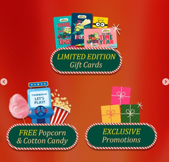 Timezone register member get $10 game credit free popcorn cotton candy ...