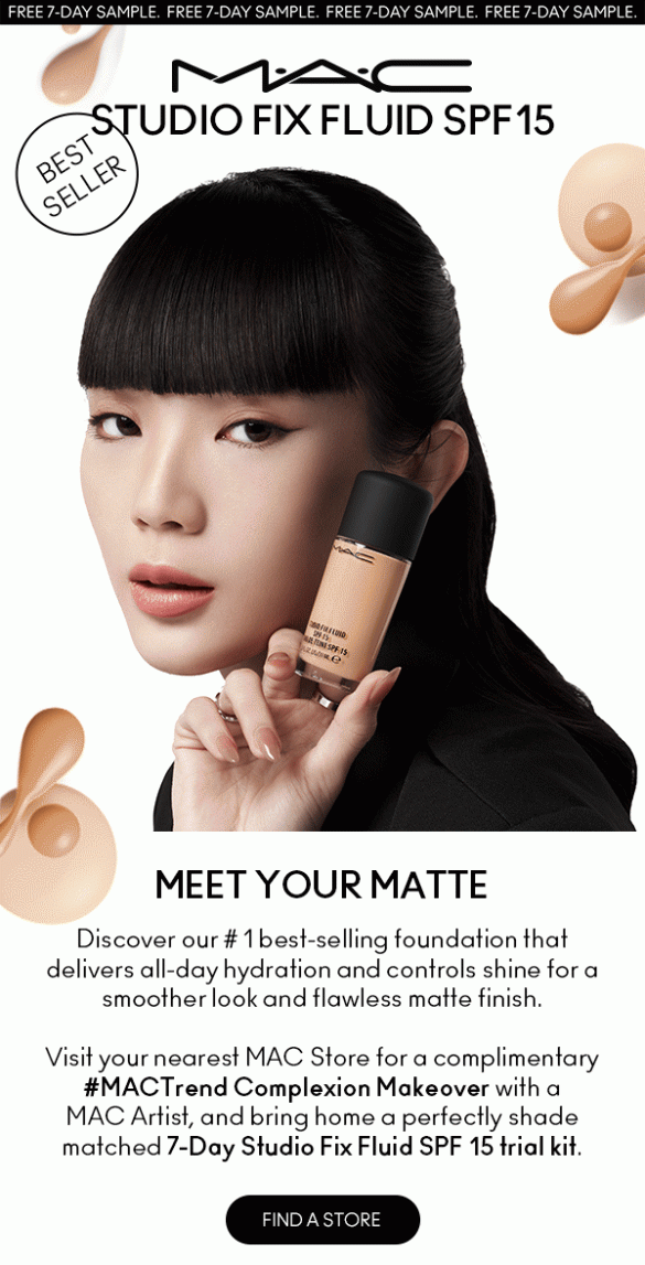 MAC free 7 days Studio Fix Fluid spf15 foundation sample – I Love Freebies